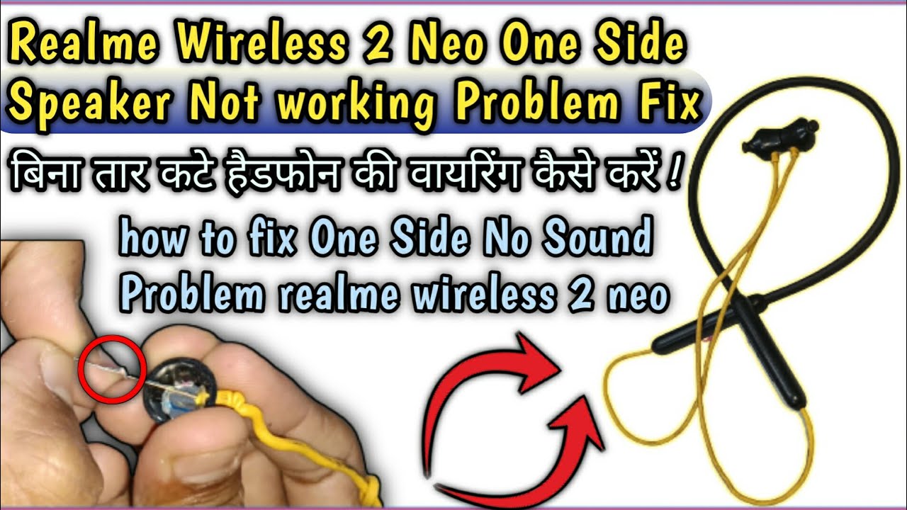 without wire cut bluetooth headphone speaker Wiring repair ||realme ...