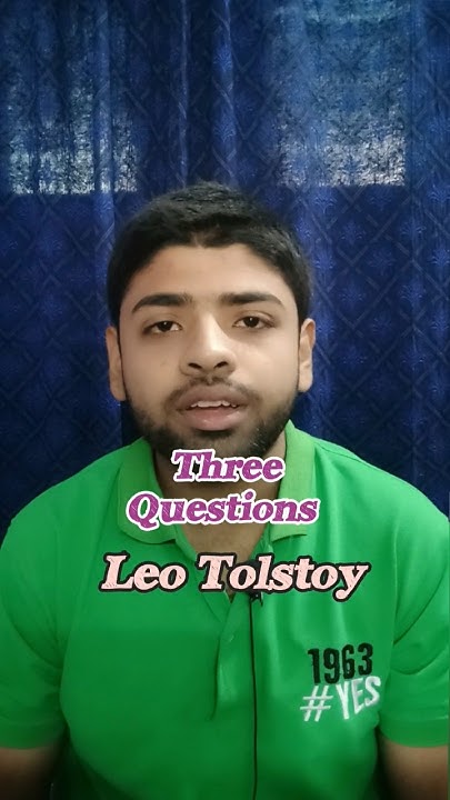 Three Questions a short story of Leo Tolstoy. #shortstory # ...
