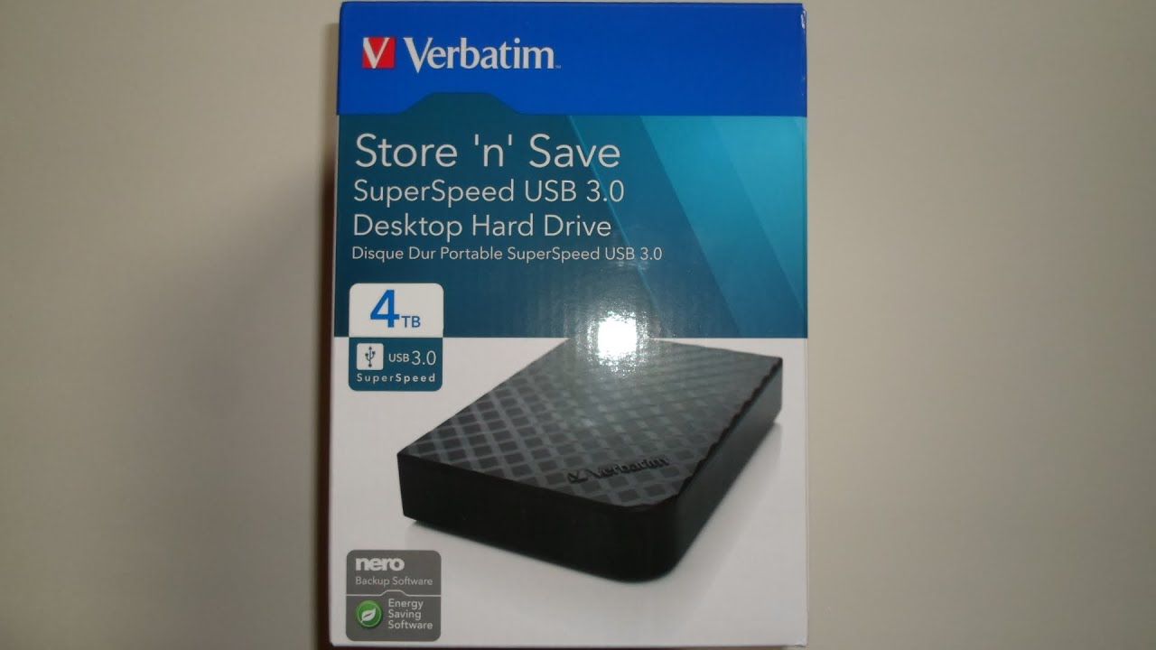 Verbatim Store 'n' Save 4TB HDD Review - YouTube