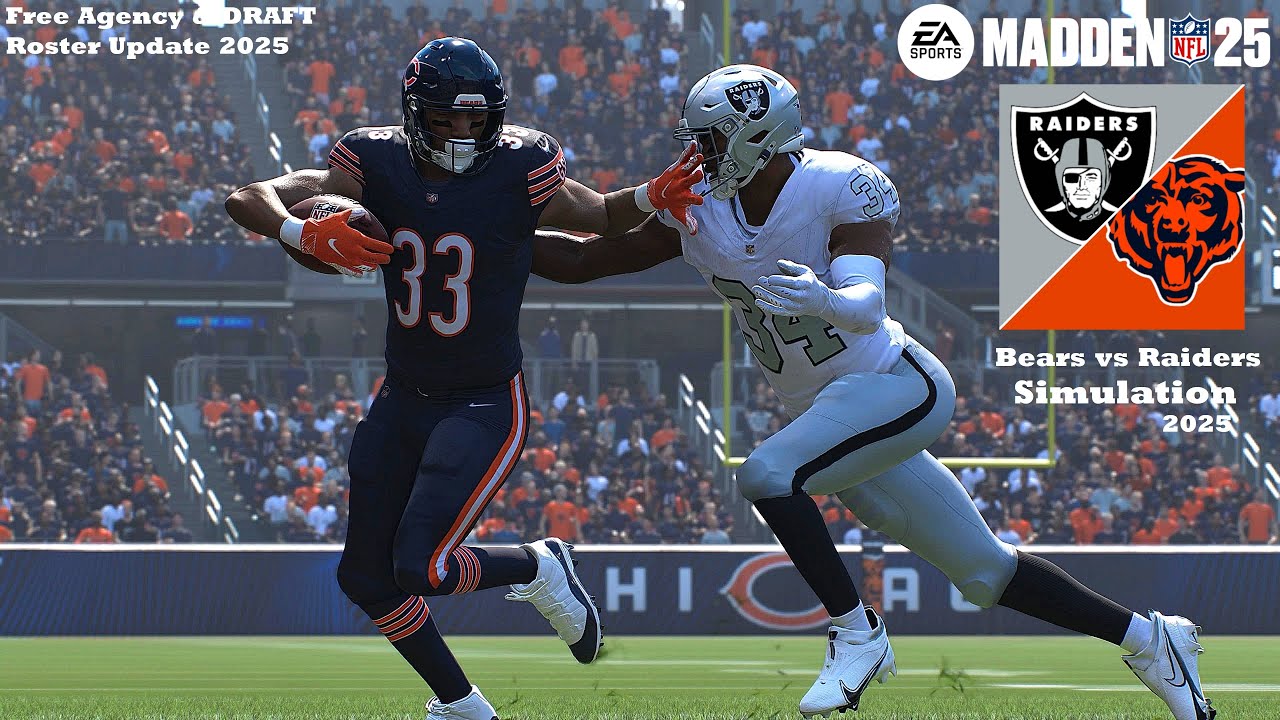 Madden 25 TreVeyon Henderson Bears vs Raheem Mostert Raiders Sim ...