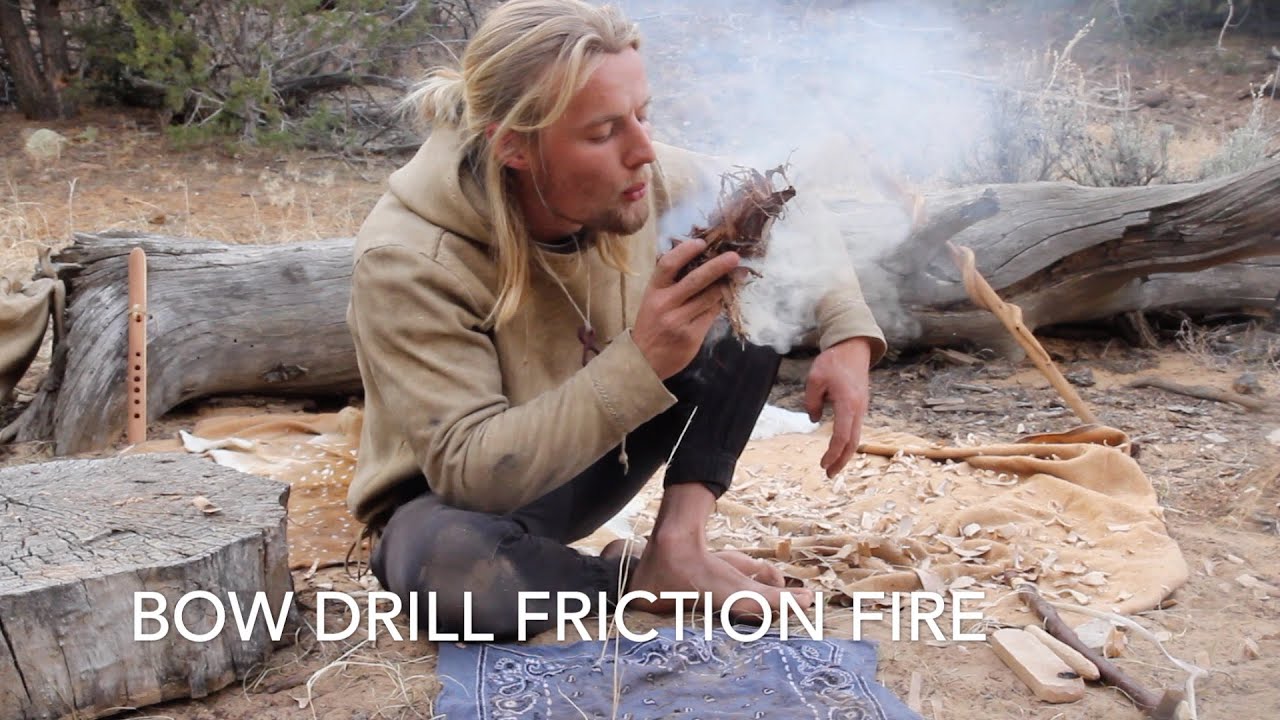 Bow Drill Friction Fire Step by Step - YouTube