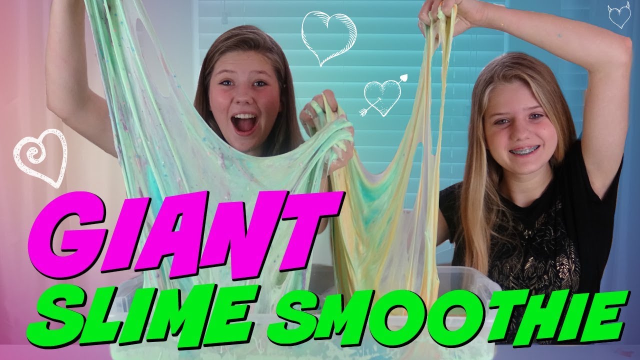 GIANT SLIME SMOOTHIE || MIXING ALL MY SLIMES || Taylor and Vanessa ...