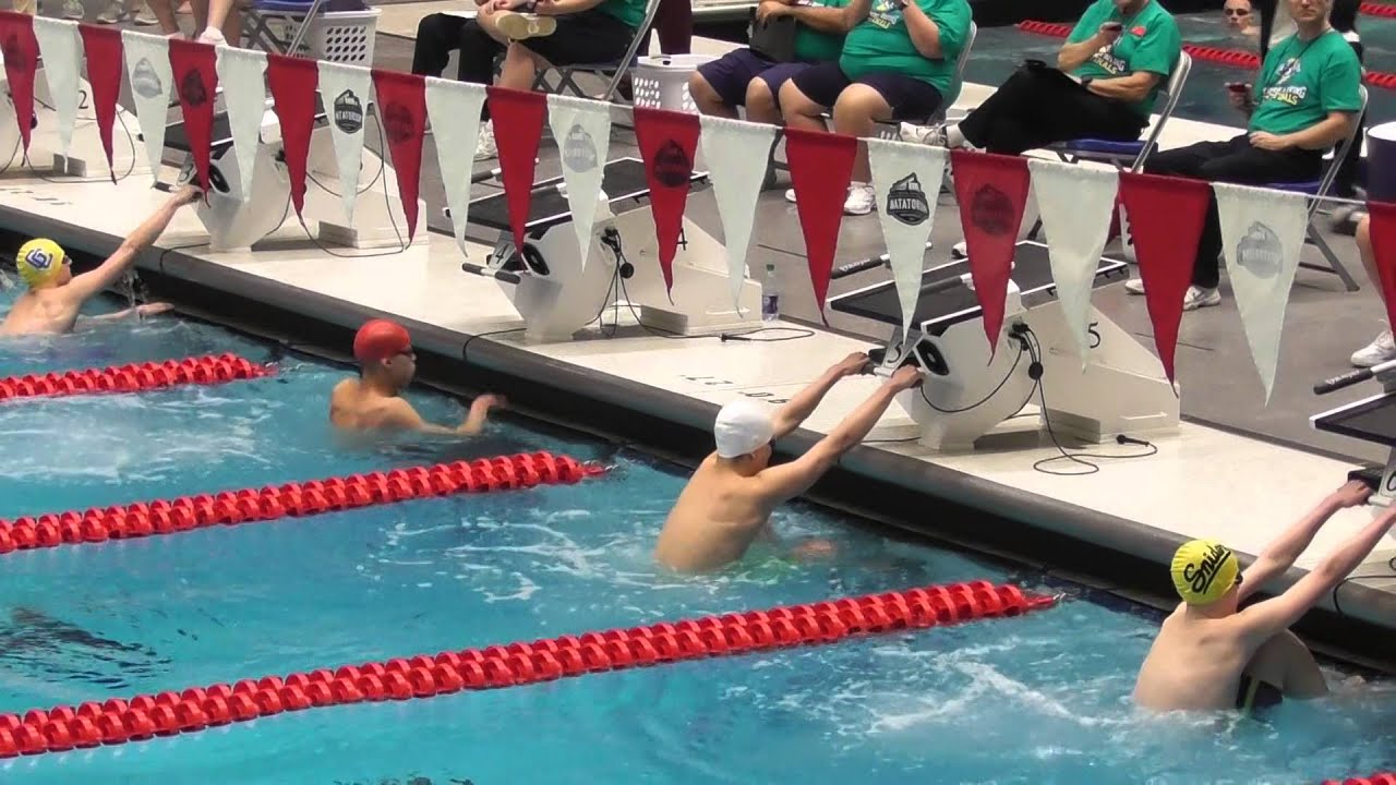 Tyler Harmon - 1st Place in 100 Yard Backstroke at 2016 Indiana High ...