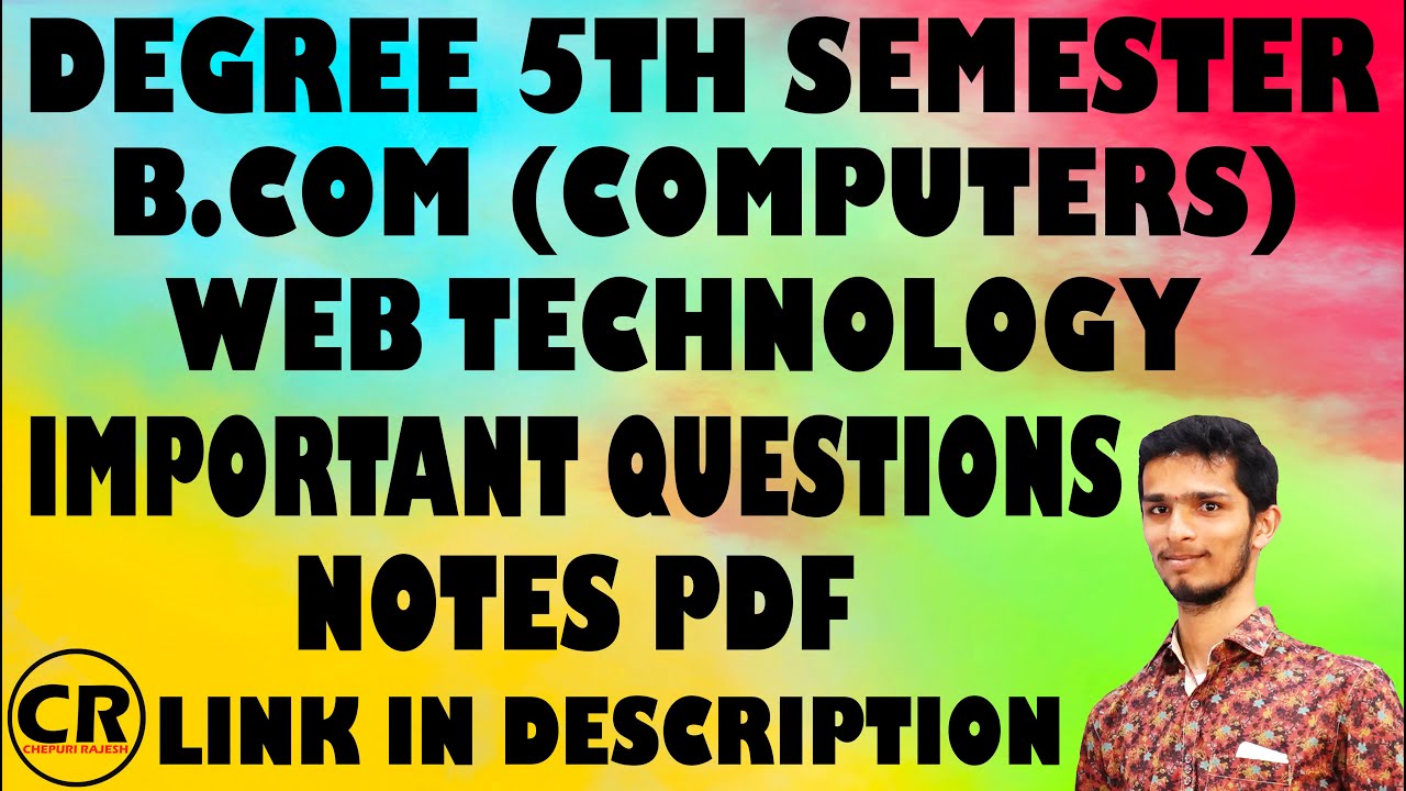 #WEBTECHNOLOGYNOTES DEGREE 5TH SEMESTER WEB TECHNOLOGY IMPORTANT ...