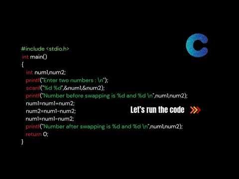 Program To Swap Two Numbers Without Temporary Variable. - YouTube
