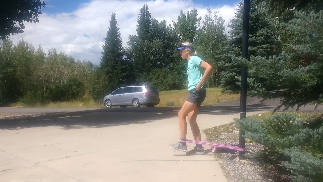 One Leg Band Pull Exercise - YouTube