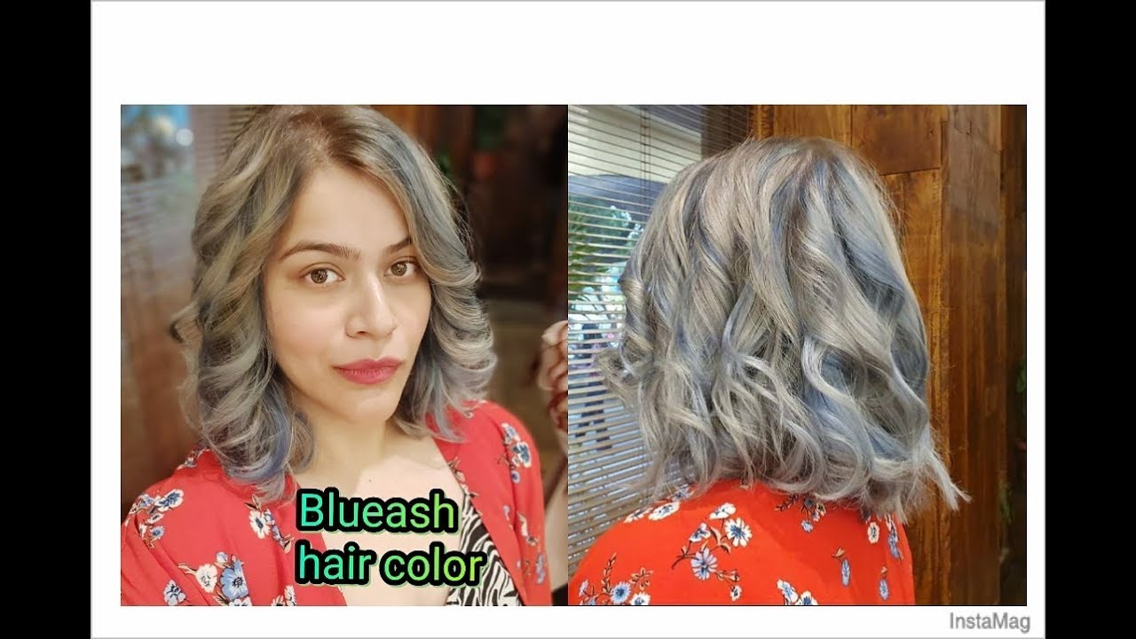 Blue ash grey hair color tutorial | easy haircolor | trendy haircolor ...