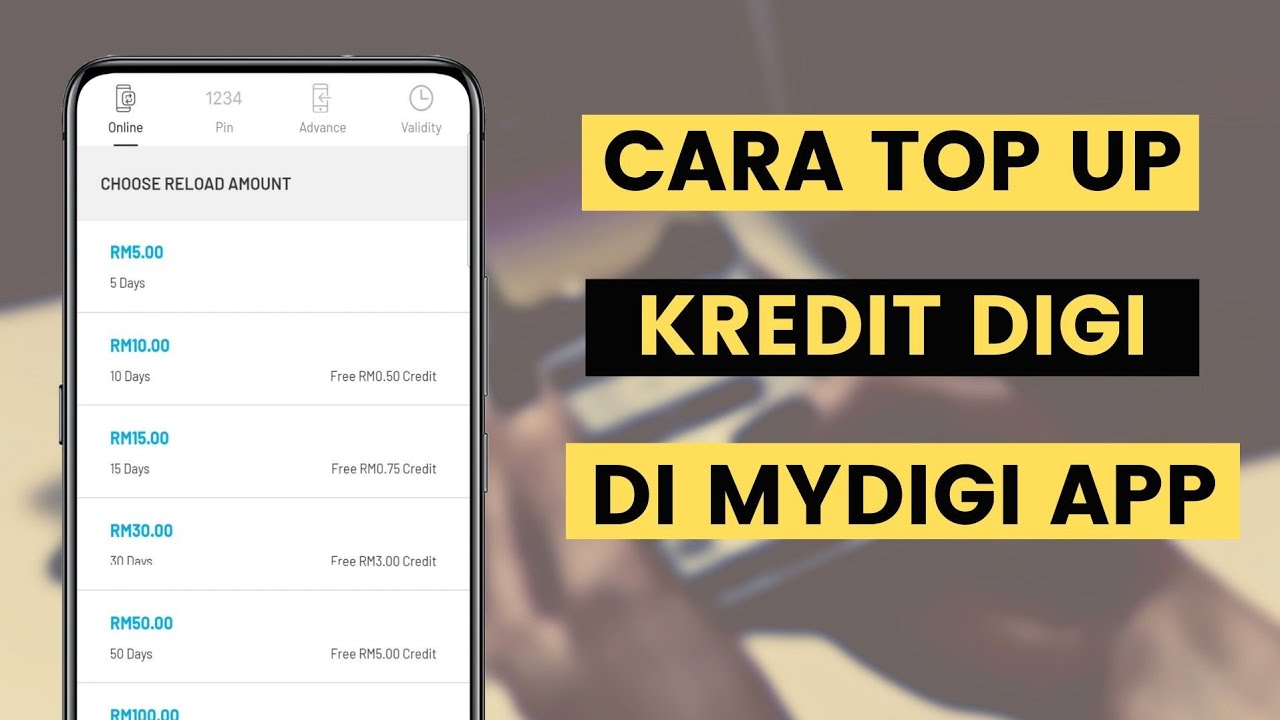 Cara Top Up Atau Tambah Nilai Kredit Digi Melalui Aplikasi MyDigi ...