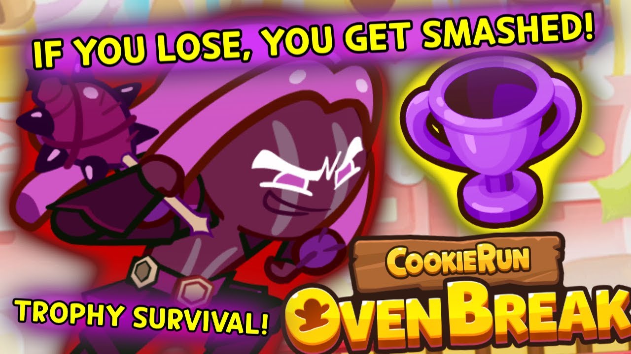 EITHER WIN, OR YOU GET SMASHED! - TROPHY SURVIVAL! (Cookie Run ...