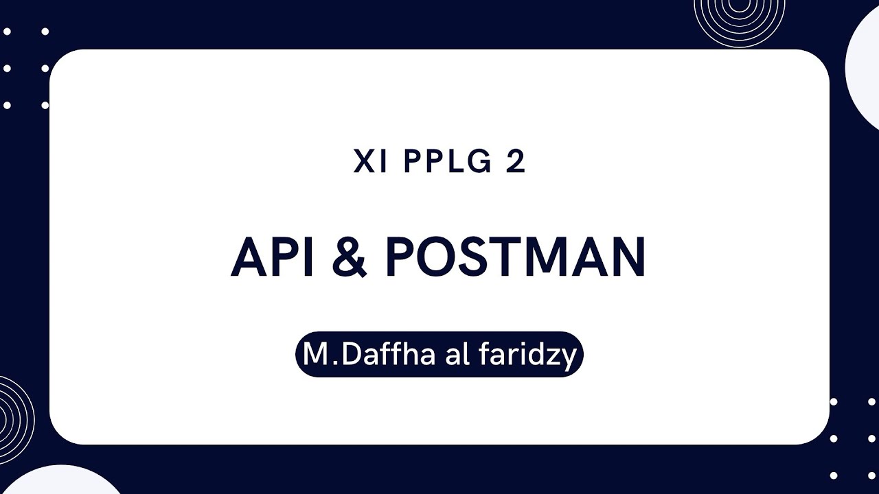 Pengenalan API & Postman - YouTube