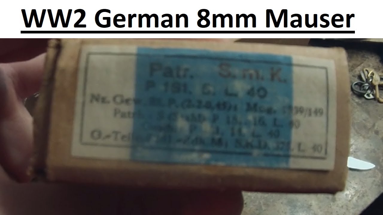 1939 German Surplus SMK 8mm Mauser Unboxing and Range Testing - YouTube
