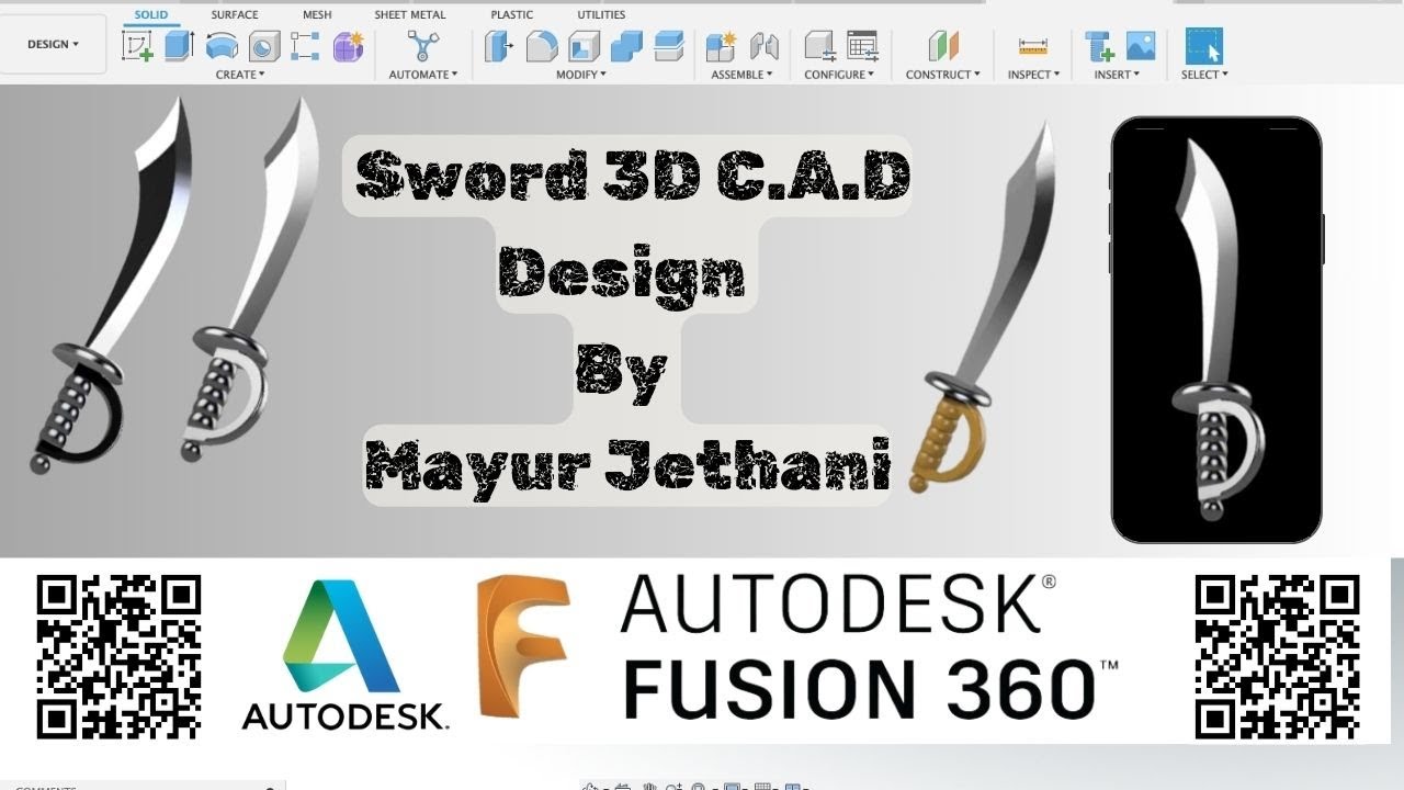 Creating a Traditional Talwaar (Sword )in Fusion 360 | Step-by-Step ...