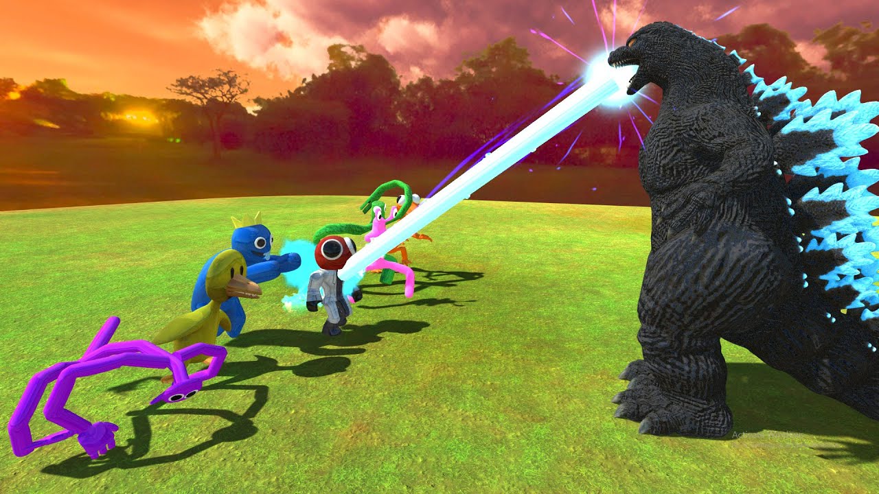 ALL Rainbow Friends vs Heisei Godzilla - Animal Revolt Battle Simulator ...