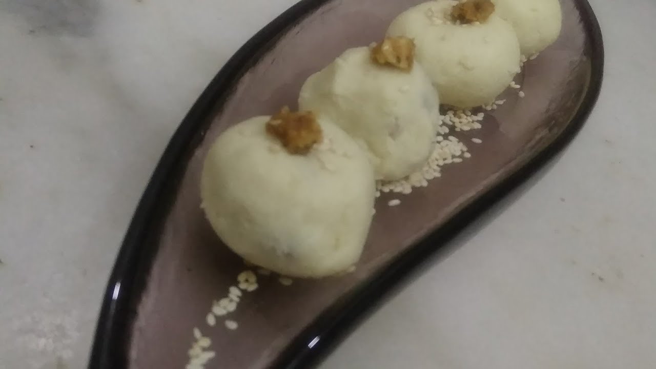 Nariyal-Khoya Ladoo/ Coconut-Khoa Balls - By Meena Bansal - YouTube