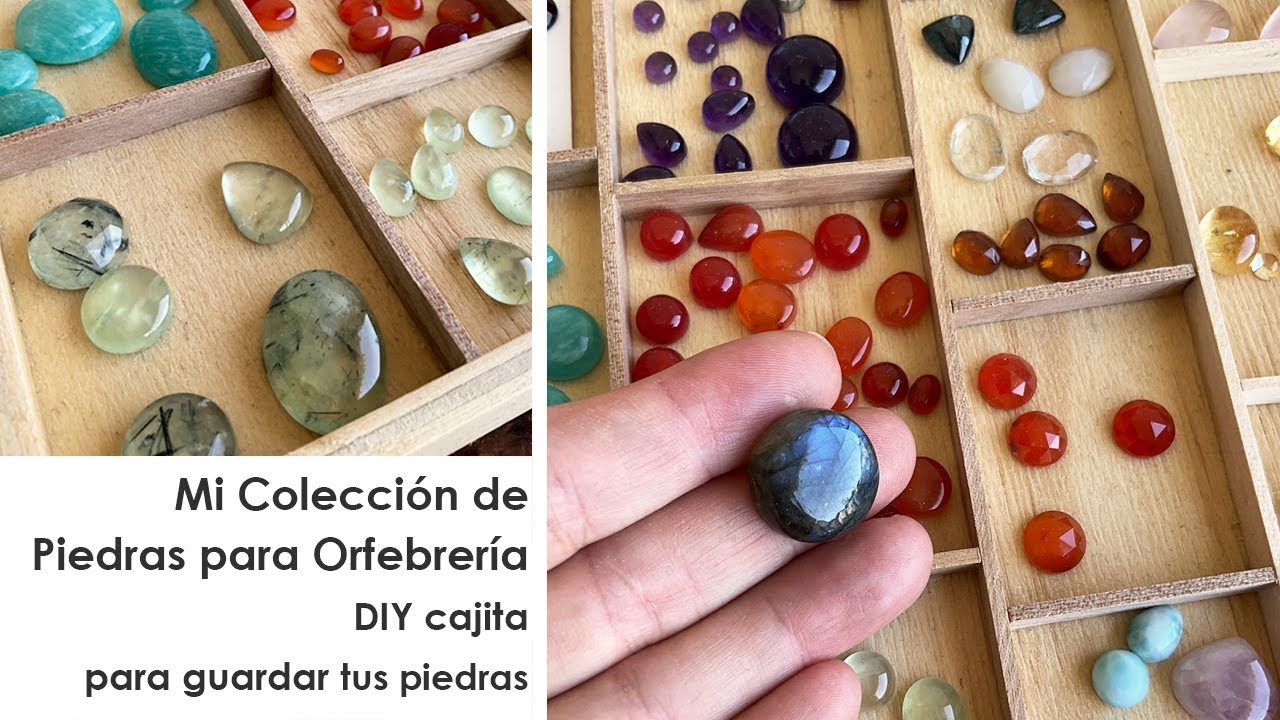 Mi colección de Piedras para hacer Joyas + Tutorial cómo hacer un organizador para guardar ...