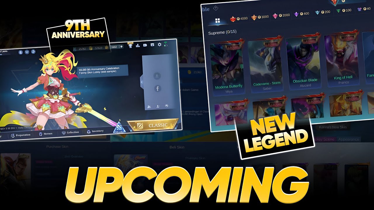 MLBB UPCOMING, FANNY 9TH ANNIVERSARY | FANNY LEGEND SKIN, SKIN SHARING ...