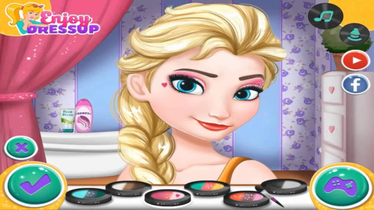 Disney Frozen Game - Frozen Elsa And Rapunzel College Girls - YouTube