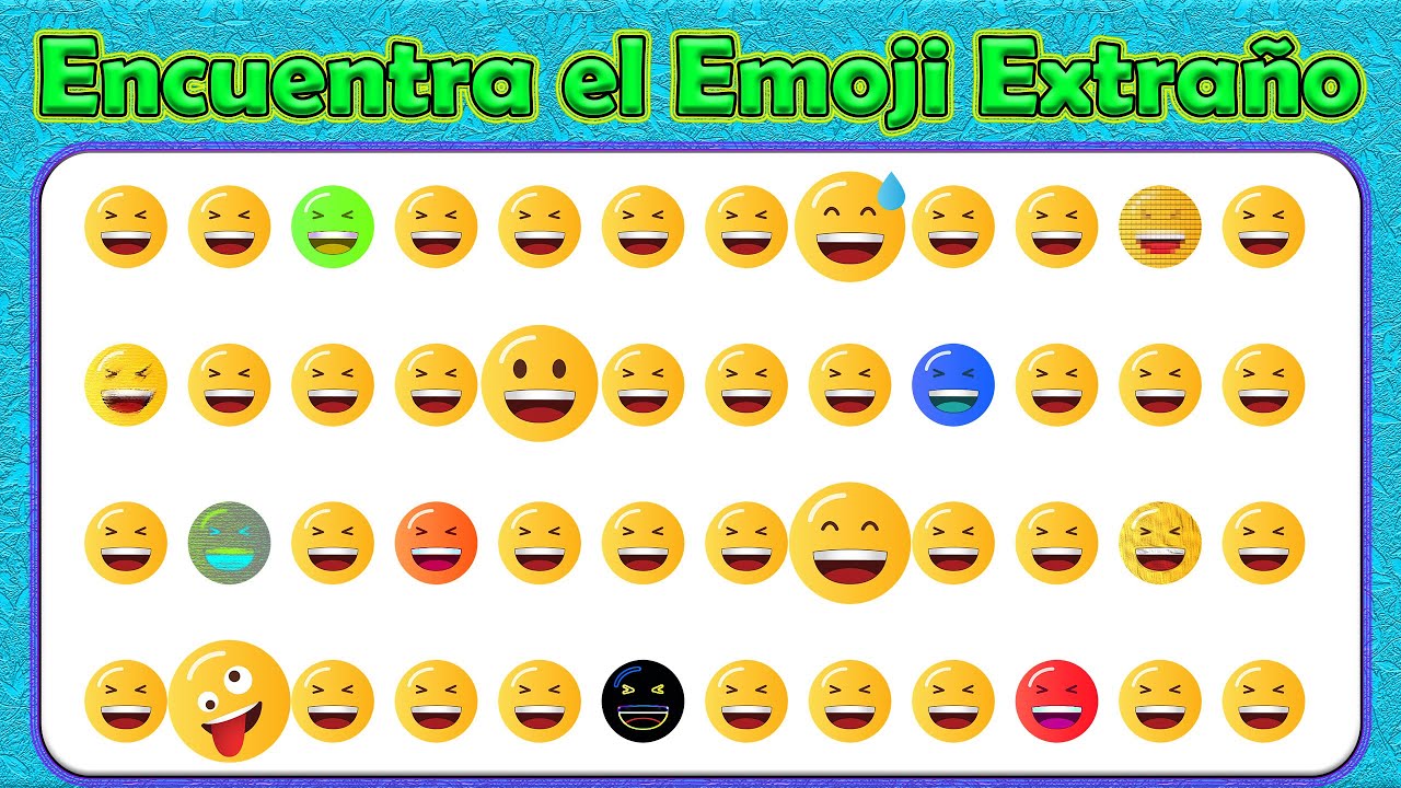Encuentra El Emoji Diferente | JUEGO #16 | Prueba de rompecabezas de ...