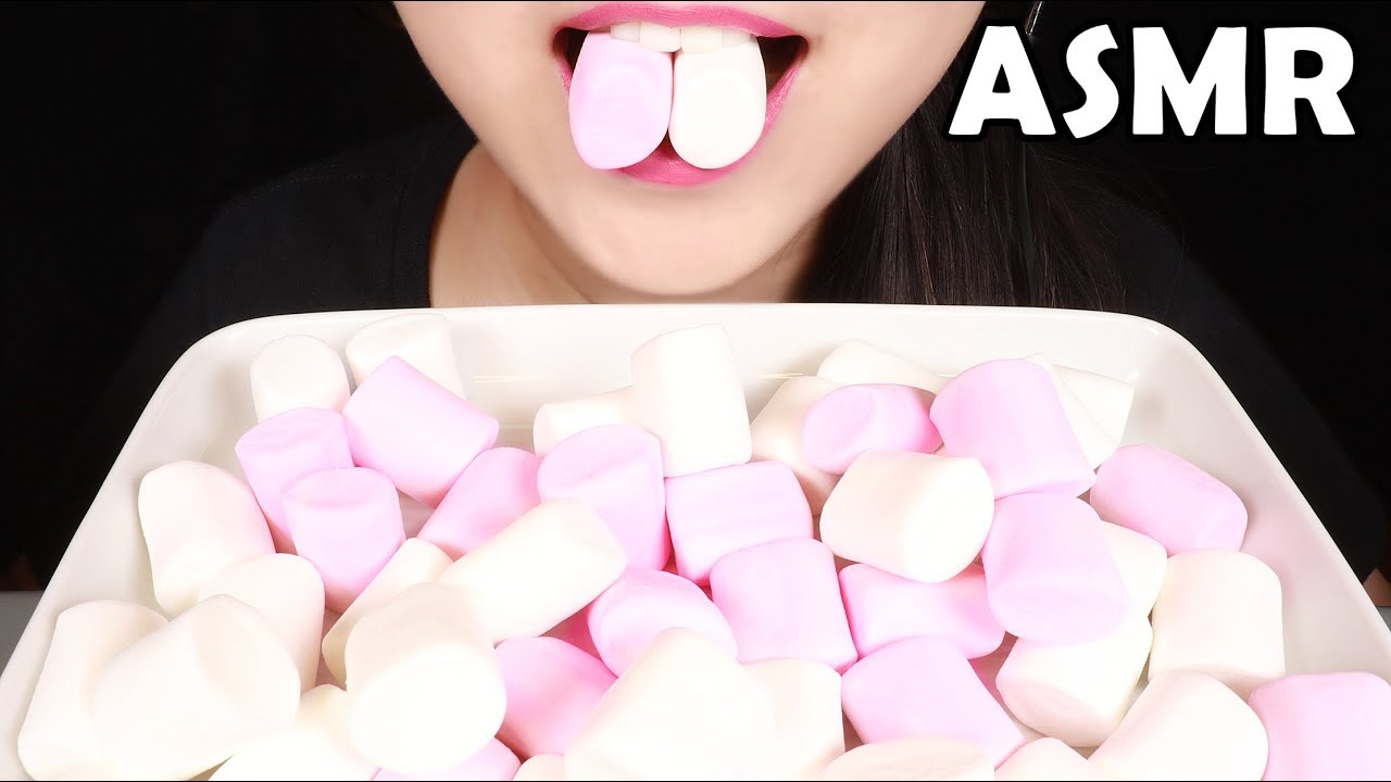 BEST ASMR EATING SOUNDS | MARSHMALLOW ASMR | マシュマロを食べる | 마시멜로 리얼사운드 먹방 ...