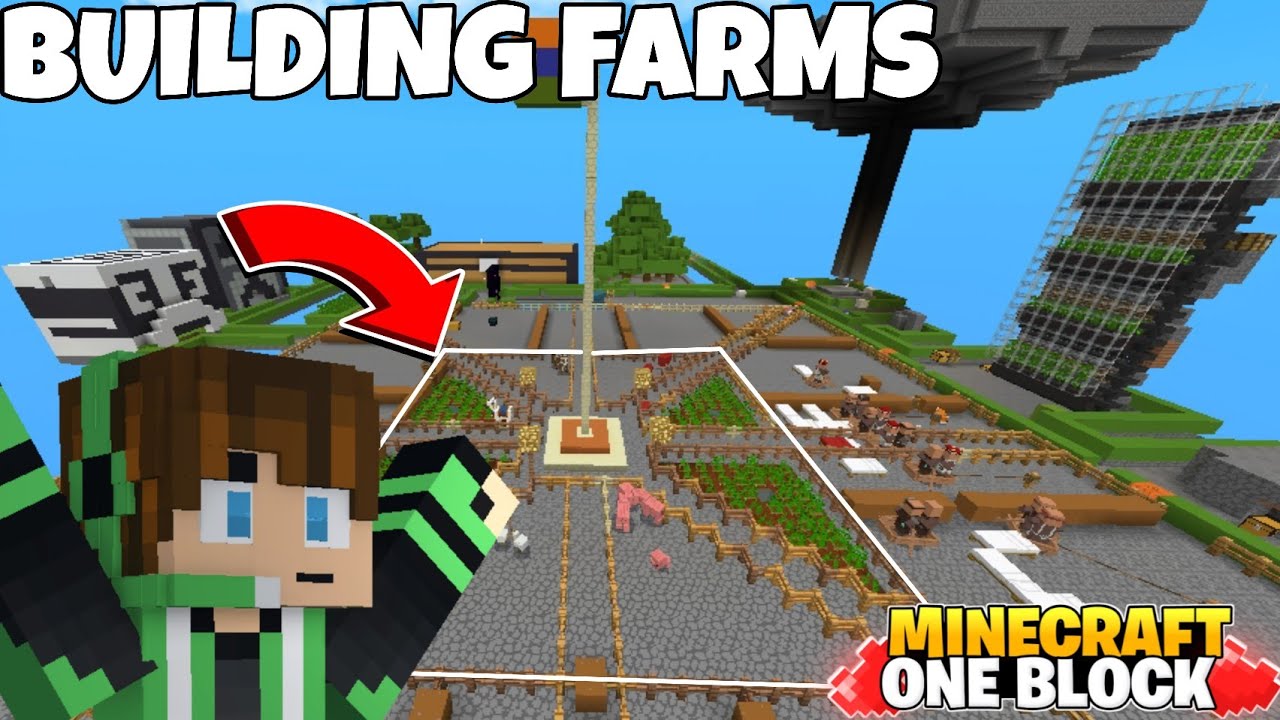 Building Farms||Minecraft One Block - YouTube