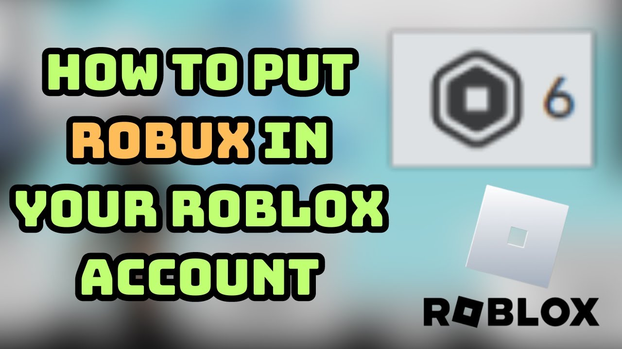 How to actually put robux on your roblox account! (Two Methods) - YouTube