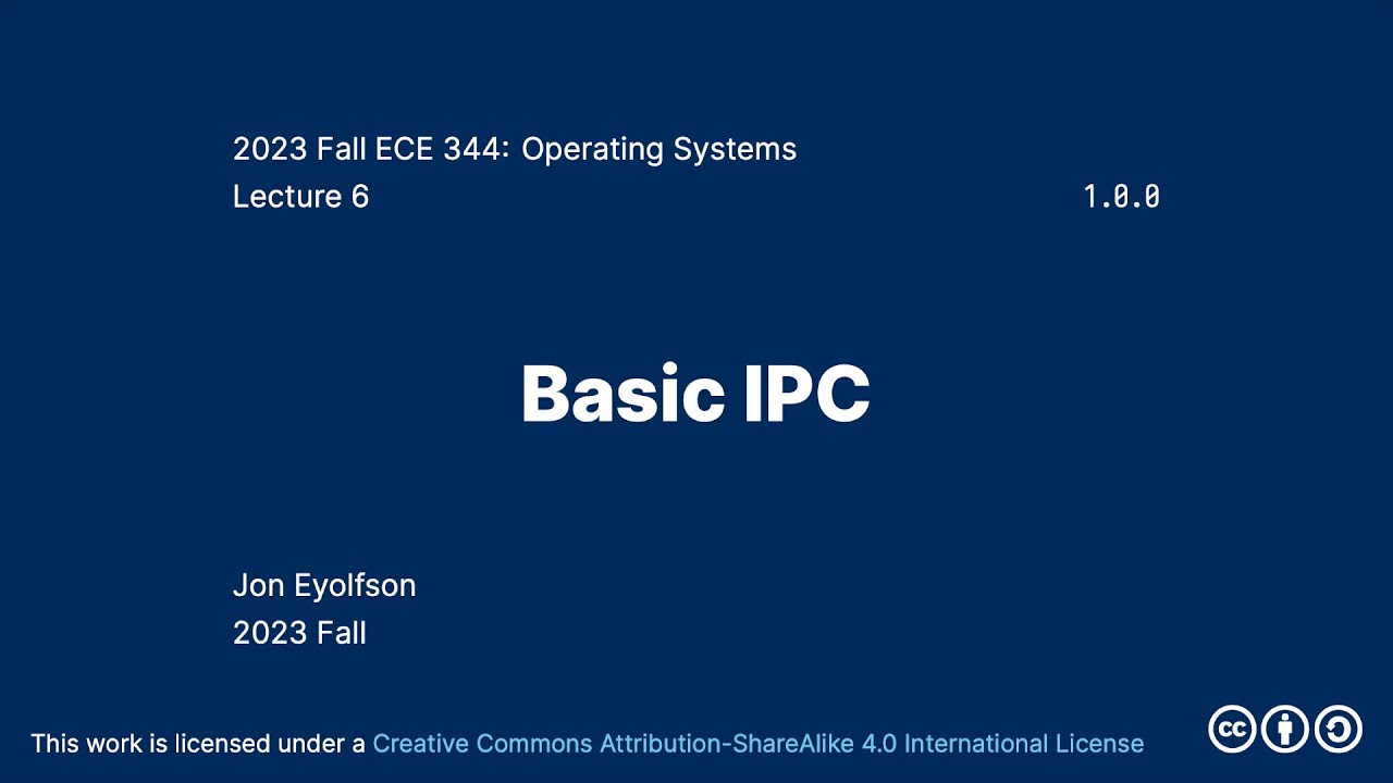 Basic IPC (2023 Fall ECE 344 Section 3) - YouTube