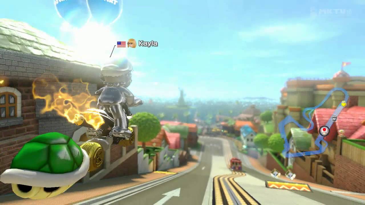 Mario Kart 8 - Battle - turtle shell hit - YouTube