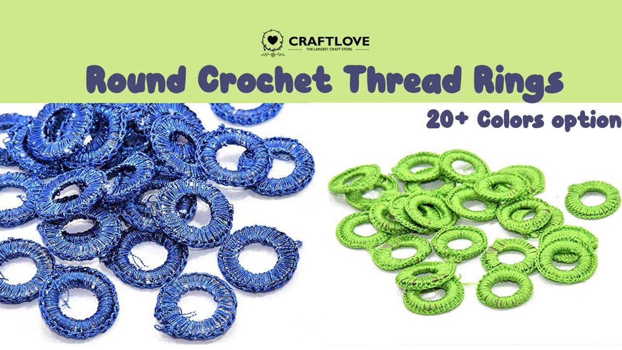 Round Crochet Thread Rings for Embroidery and Craft Purpose, 1.5 cm ...