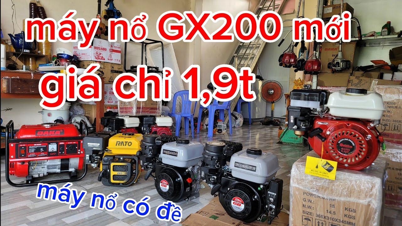 động cơ xăng GX200 giá chỉ 1,9t máy nổ có đề lh 0969503779 - YouTube