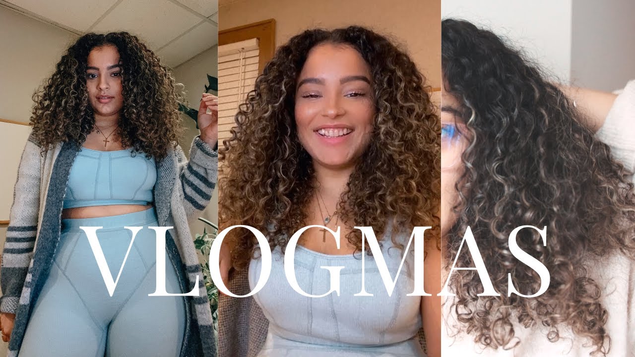 VLOGMAS: My 2021 Winter Curly Hair Routine - YouTube