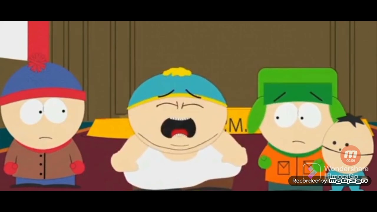 cartman screams and turns into a marketable plush - YouTube