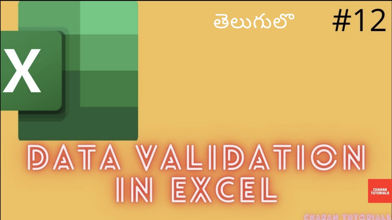 DATA VALIDATION IN EXCEL 12 Telugu Charan Tutorial YouTube data-validation-in-excel-12-telugu-charan-tutorial-youtube