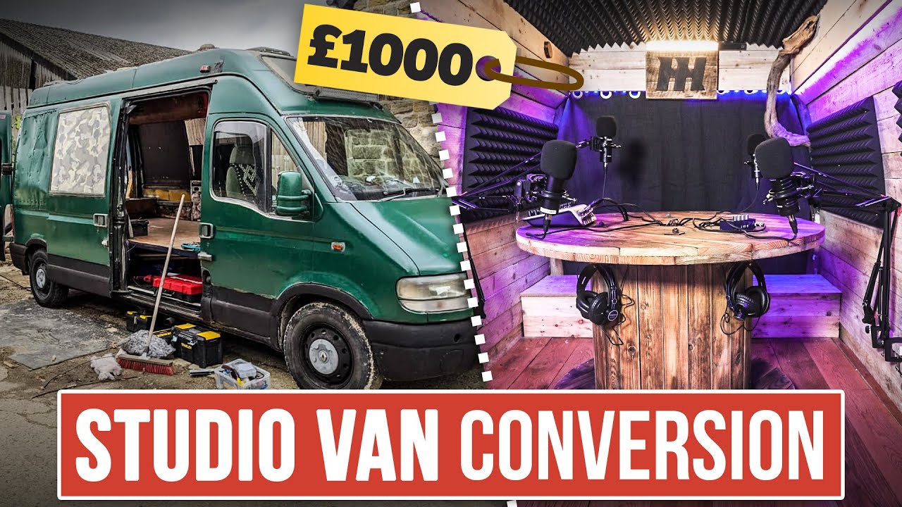 £1000 Studio Van Conversion: Full Build - YouTube