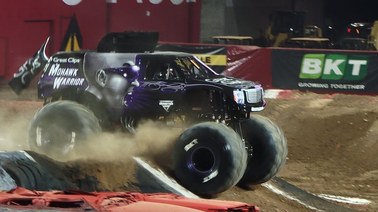 Mohawk warrior vs extreme attitude monster truck racing | state farm ...