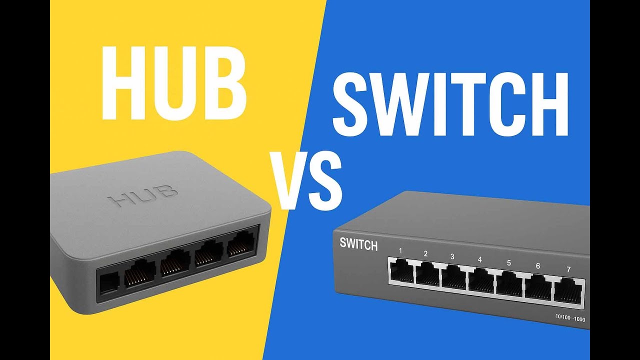 Hub vs Switch Explained! Collision Domain, Broadcast Domain & Router ...