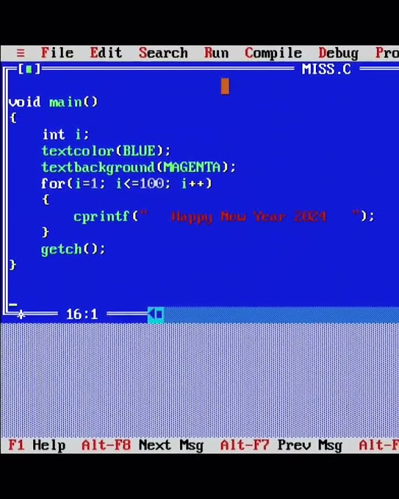 Happy New Year program in C Language || #shorts || #CloudCODE - YouTube