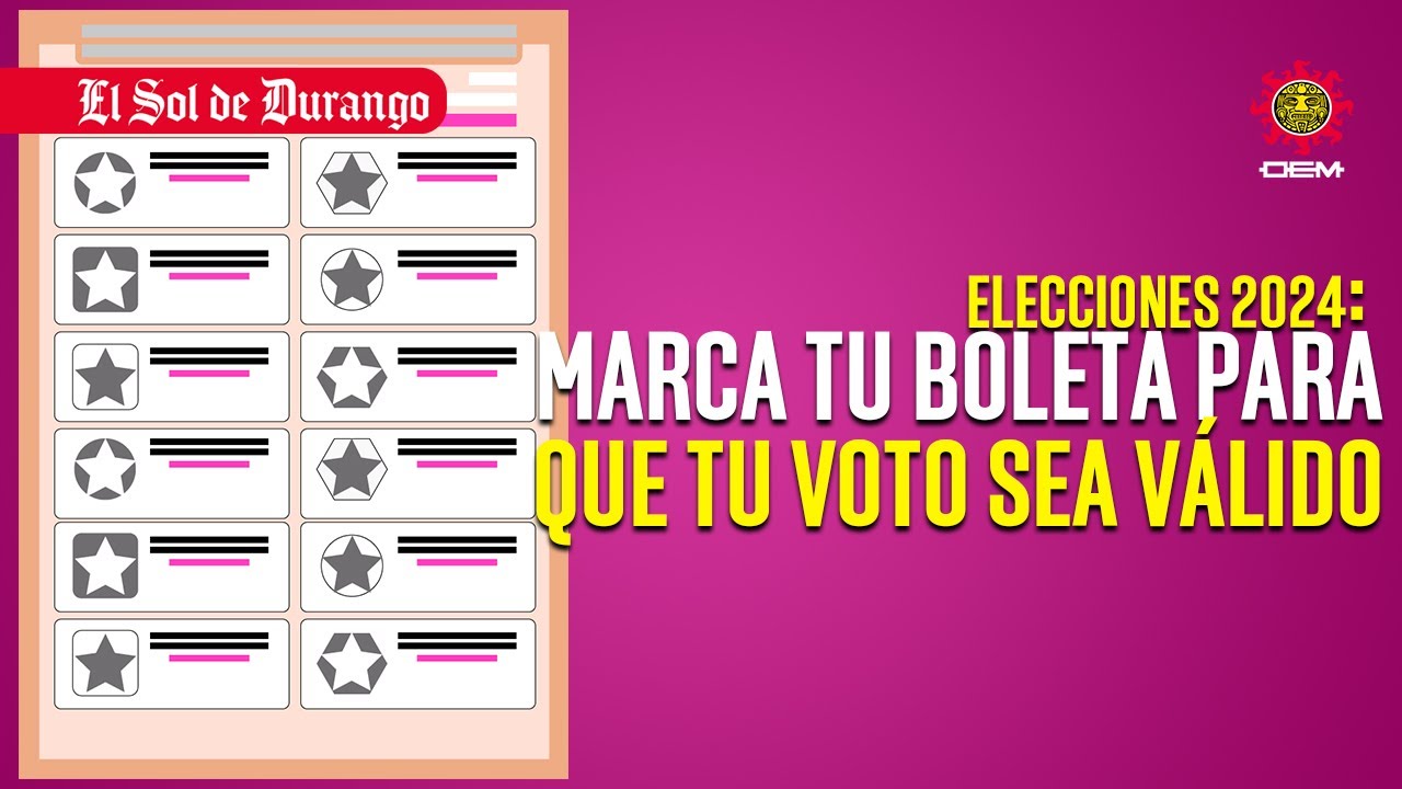 Elecciones 2024: marca tu boleta para que tu voto sea válido - YouTube
