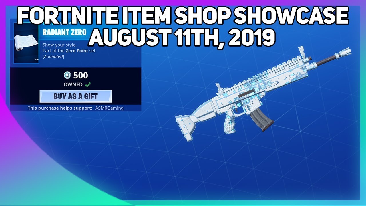 Fortnite Item Shop *NEW* ANIMATED RADIANT ZERO WRAP! [August 11th, 2019 ...
