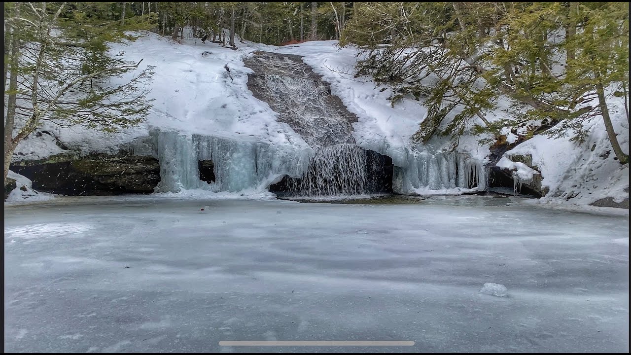Beede Falls: A Winter Walk - YouTube