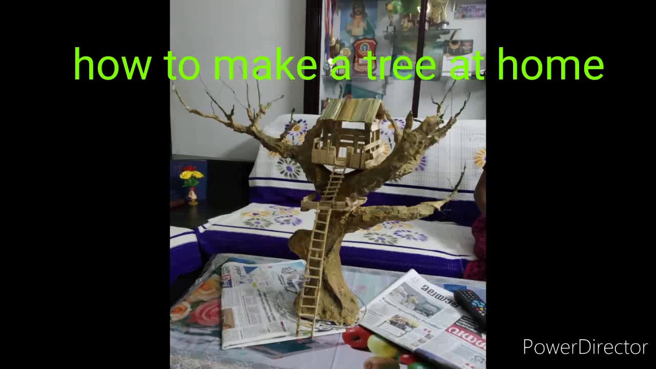 How to make a tree using plaster of paris at home - YouTube
