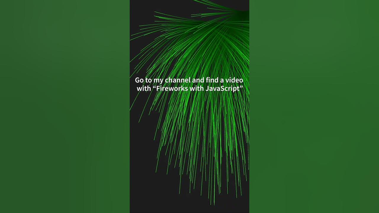 Fireworks with JavaScript #shorts - YouTube