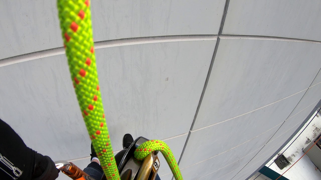 Jumping off a Building (Safely!) - Hotel Murano Rappel 2019 - YouTube