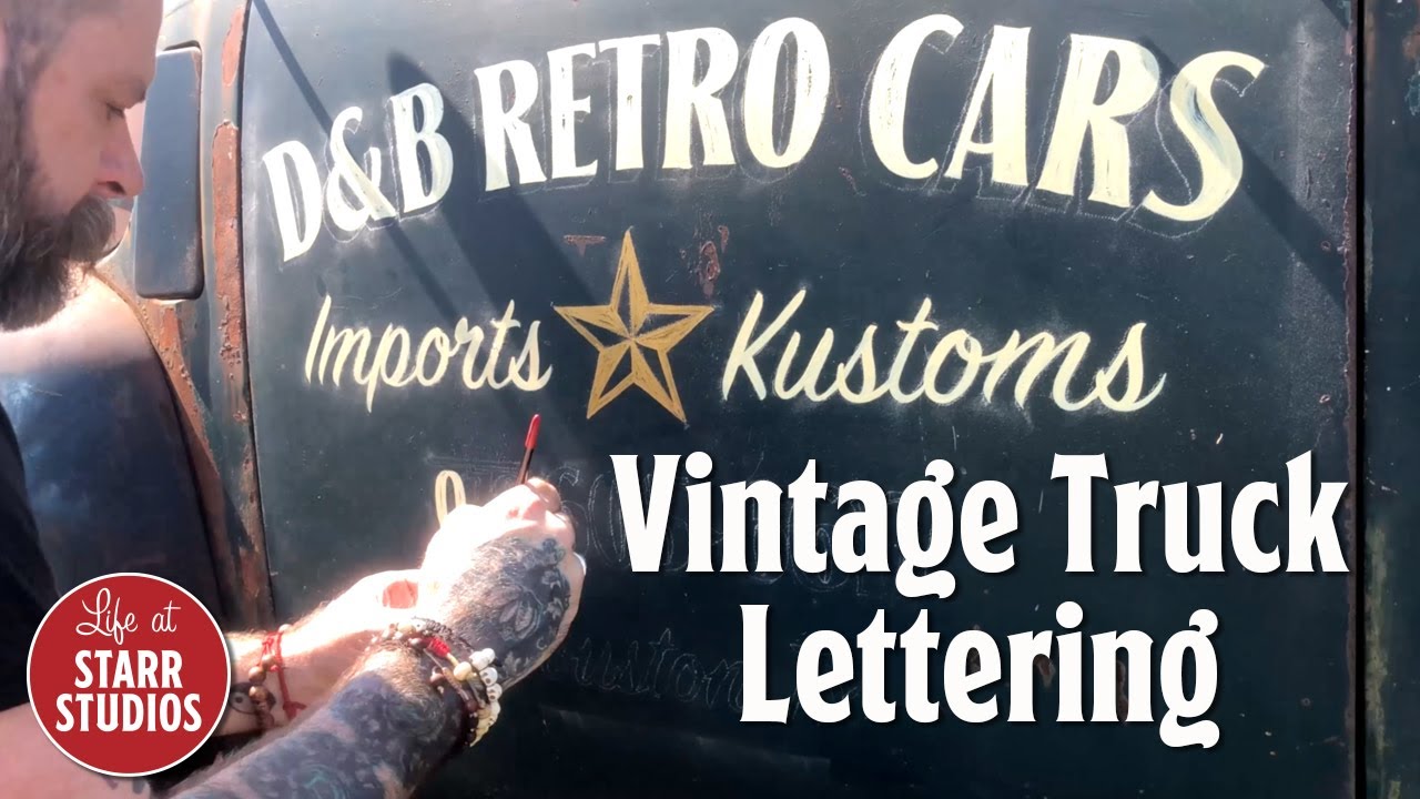 Pickup Truck Old School Lettering Old Pickup Truck Logo Template