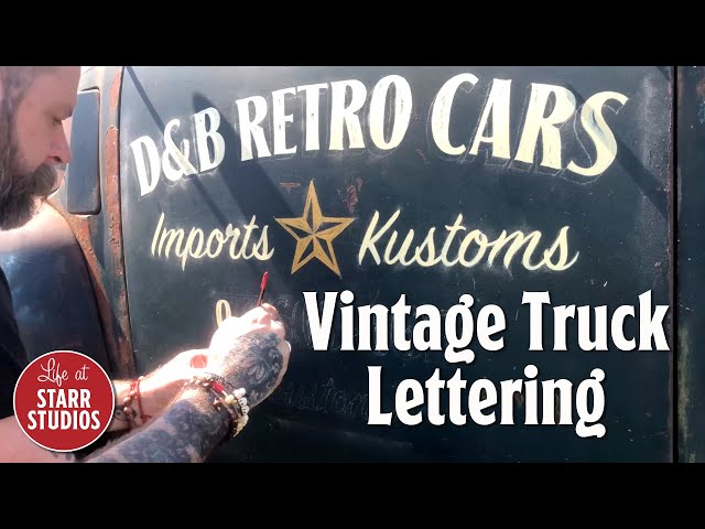 Old School Truck Lettering Alphabet Alphanumeric Number And Letter
