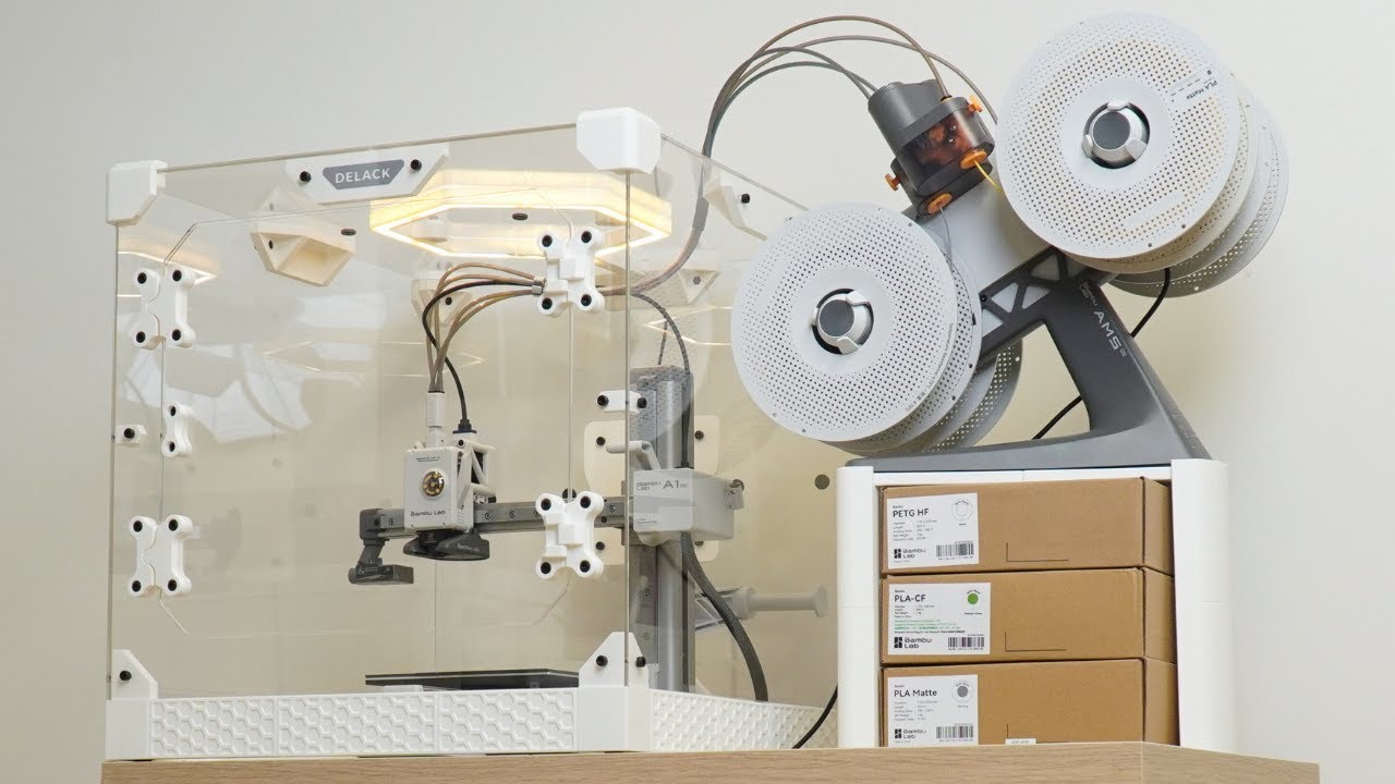 DELACK Enclosure for Bambu Lab A1 Mini + AMS - YouTube