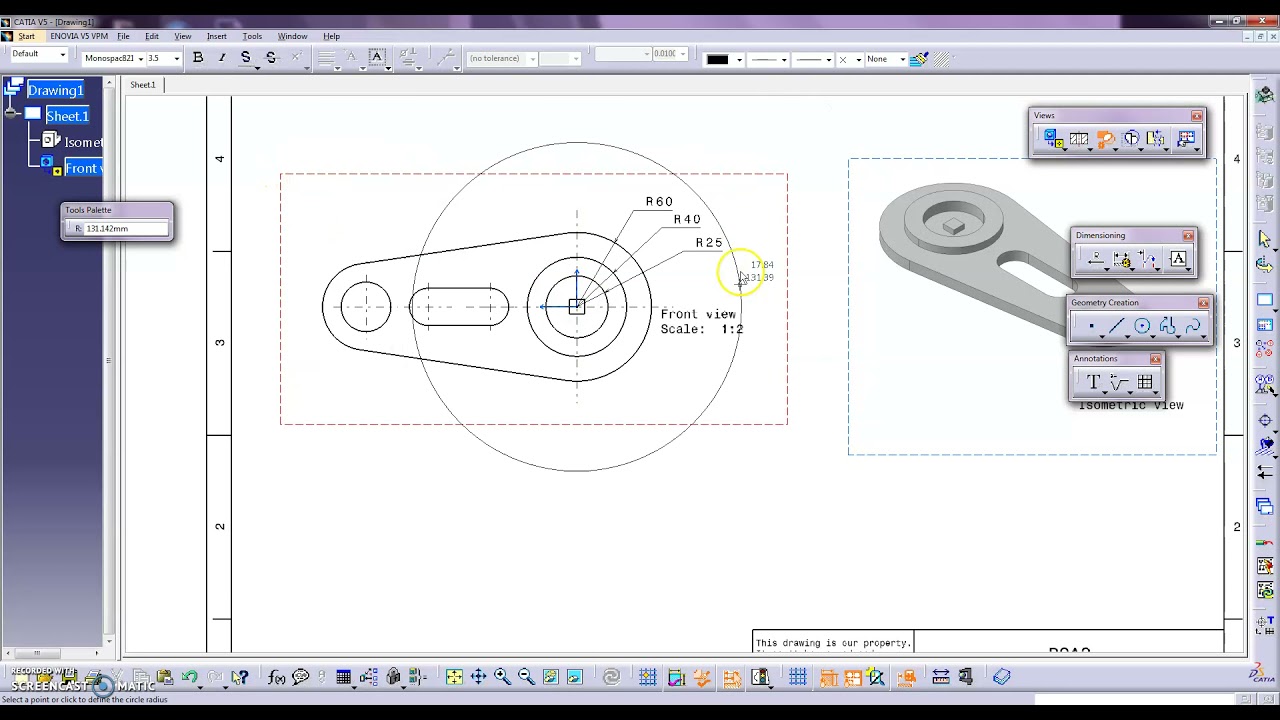 Part Design (Drafting : Cross Section and Detail View) - YouTube