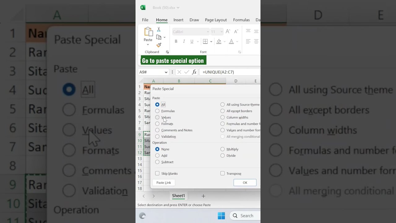 Basic Excel Trick To Remove Formulas From Excel Sheet But Keep The Basic Excel Trick To Remove Formulas From Excel Sheet But Keep The
