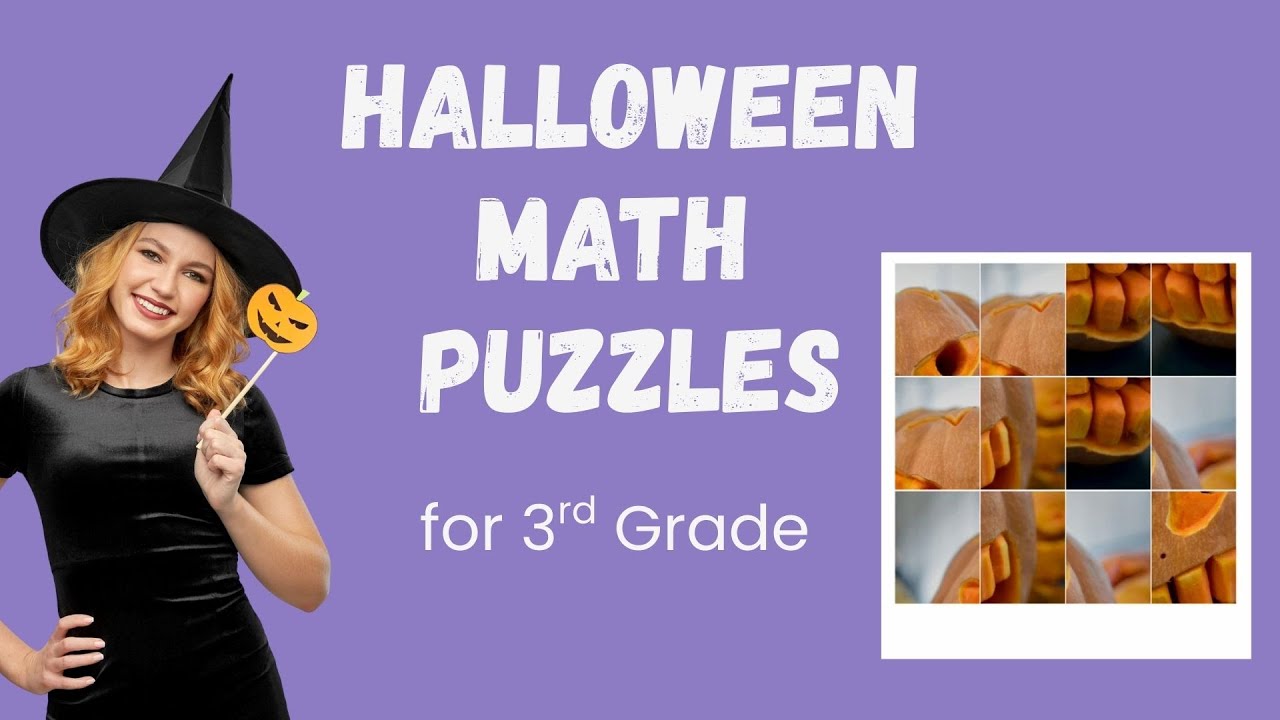 Halloween Math Puzzles for 3rd Grade | Addition & Subtraction Practice ...