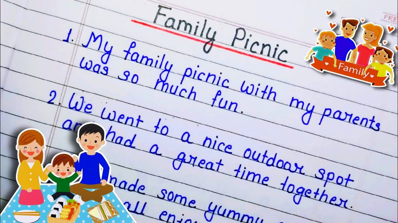 10 Lines Essay On Family Picnic || Picnic || Essay Writing - YouTube