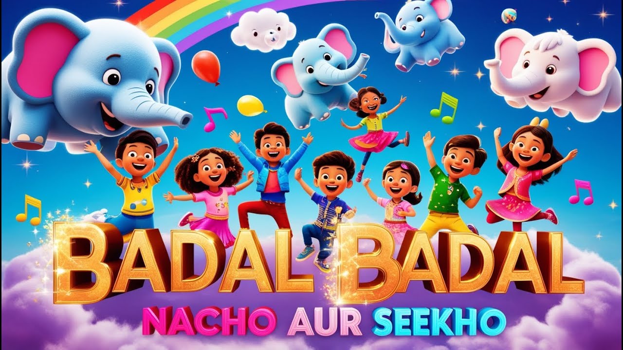 Badal Badal Nacho Aur Sikho - Fun Hindi 3D Animated Song for Kids ...